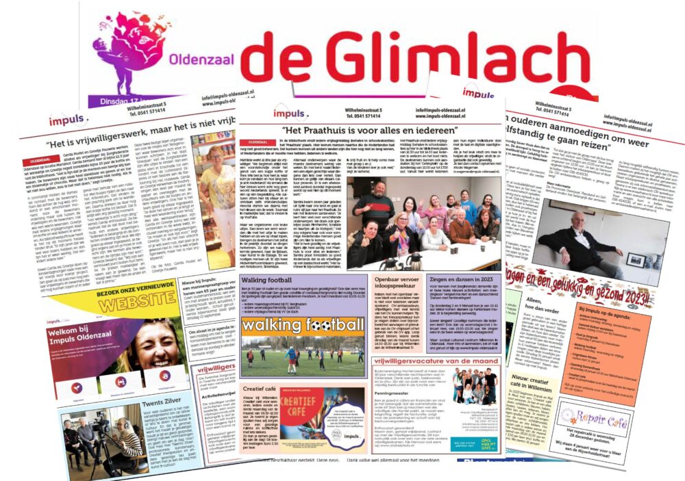 Impuls maandelijks in huis-aan-huiskrant De Glimlach : Impuls Oldenzaal